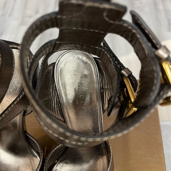 Gucci | Shoes | Gucci Iman Bronze Platform Pumps | Poshmark